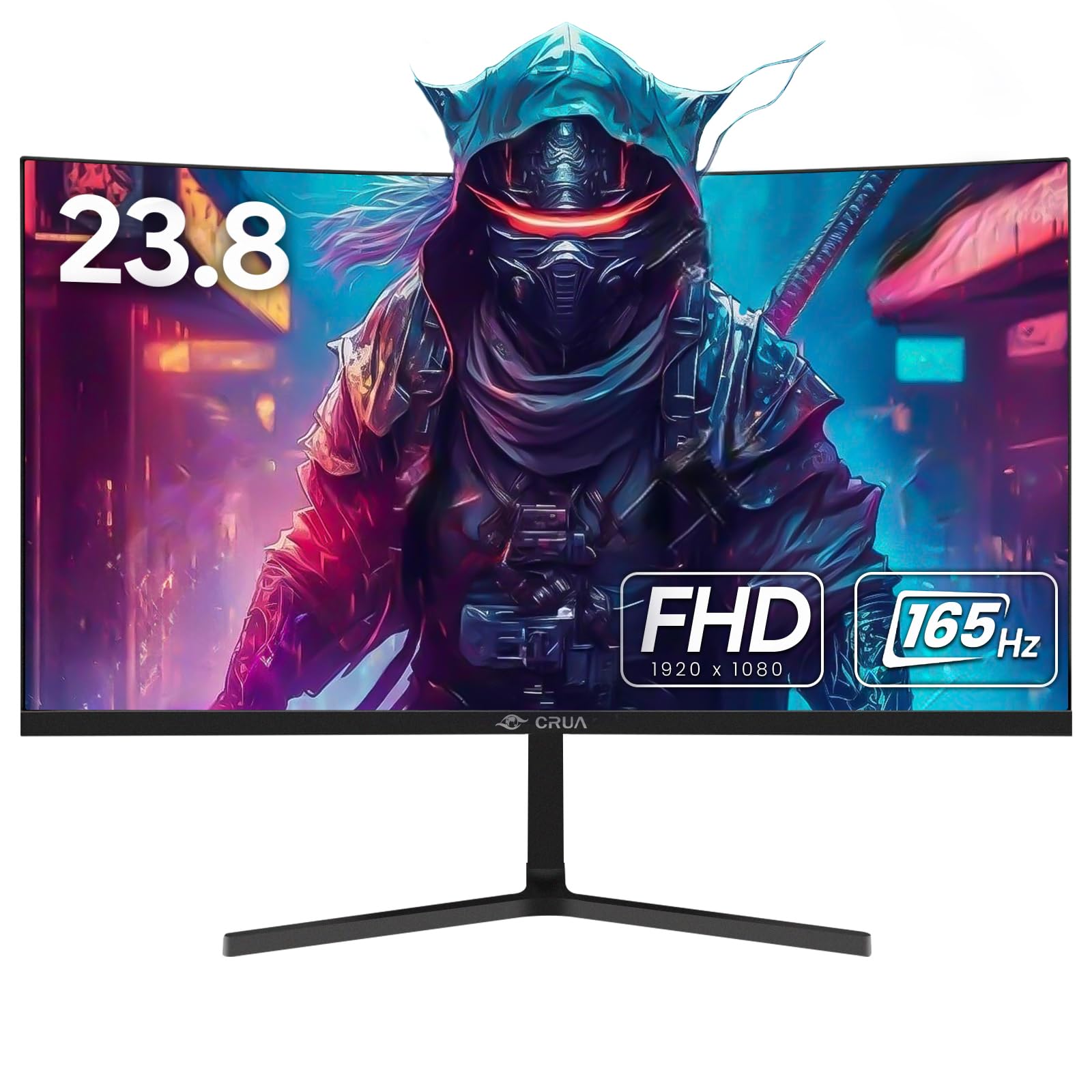 Snapklik.com : 24 Inch Curved Gaming Monitor, 144hz/165hz FHD 1080P ...