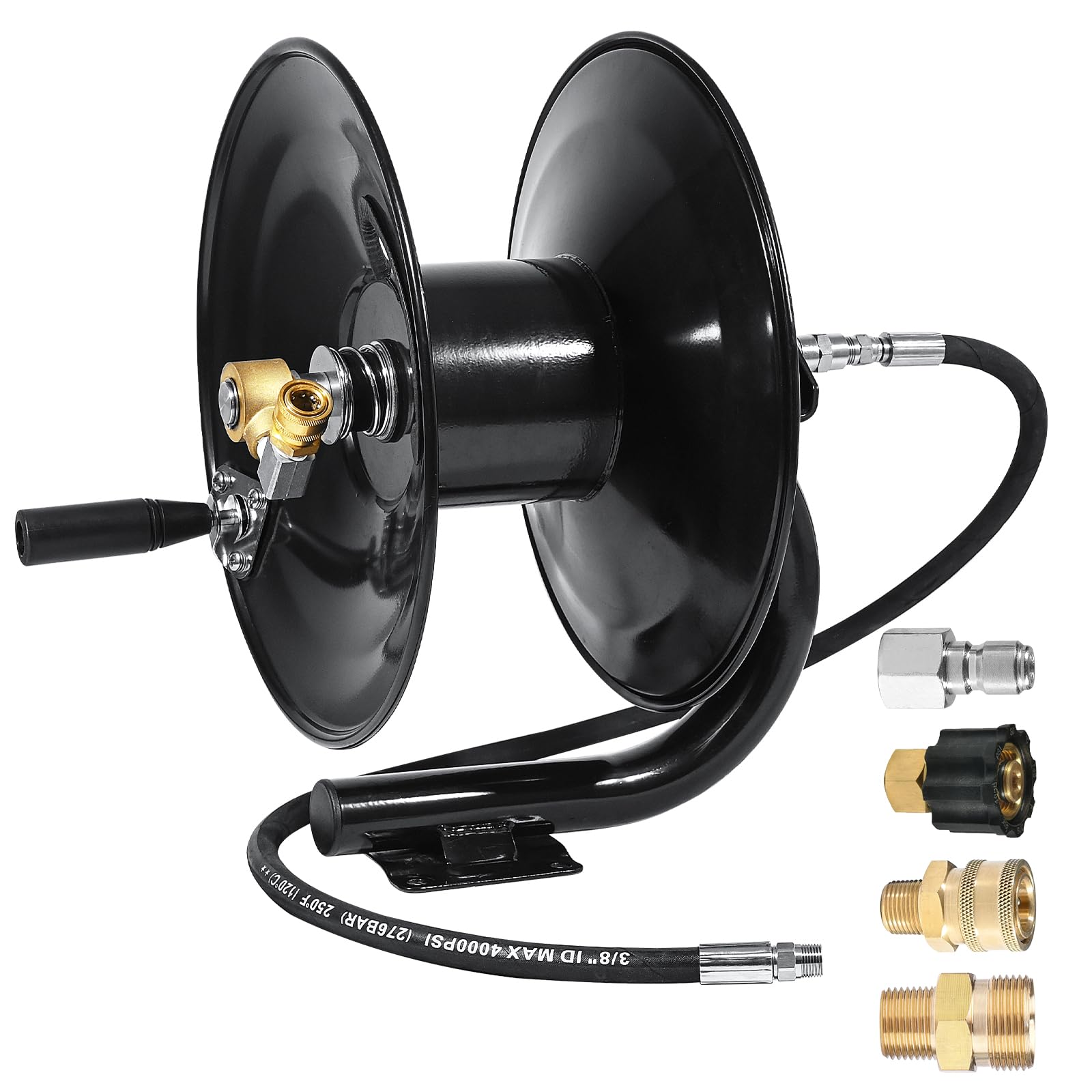 Amazon.com: YAMATIC Pressure Washer Hose Reel 100 ft with Jumper Hose ...
