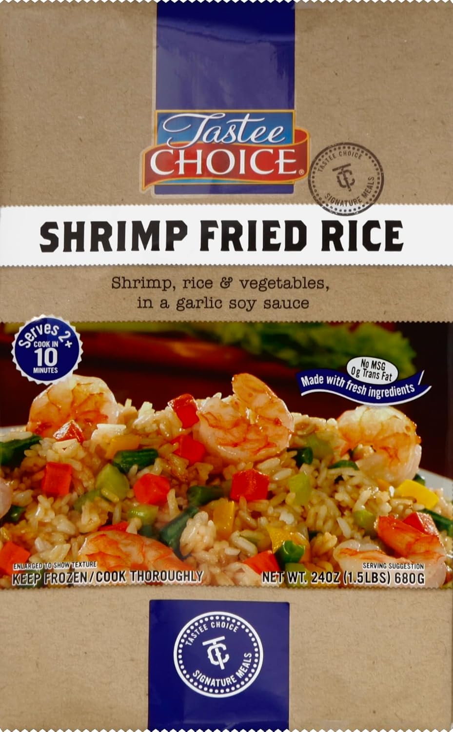 Amazon.com: TASTEE CHOICE Shrimp Fried Rice, 24 oz (frozen) : Grocery ...