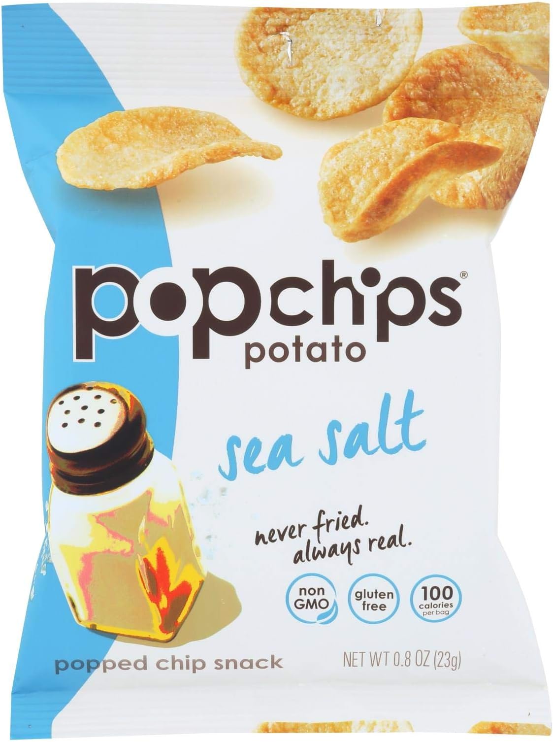 Amazon.com: Popchips: Sea Salt Potato Chips 0.8 oz, 24 bags
