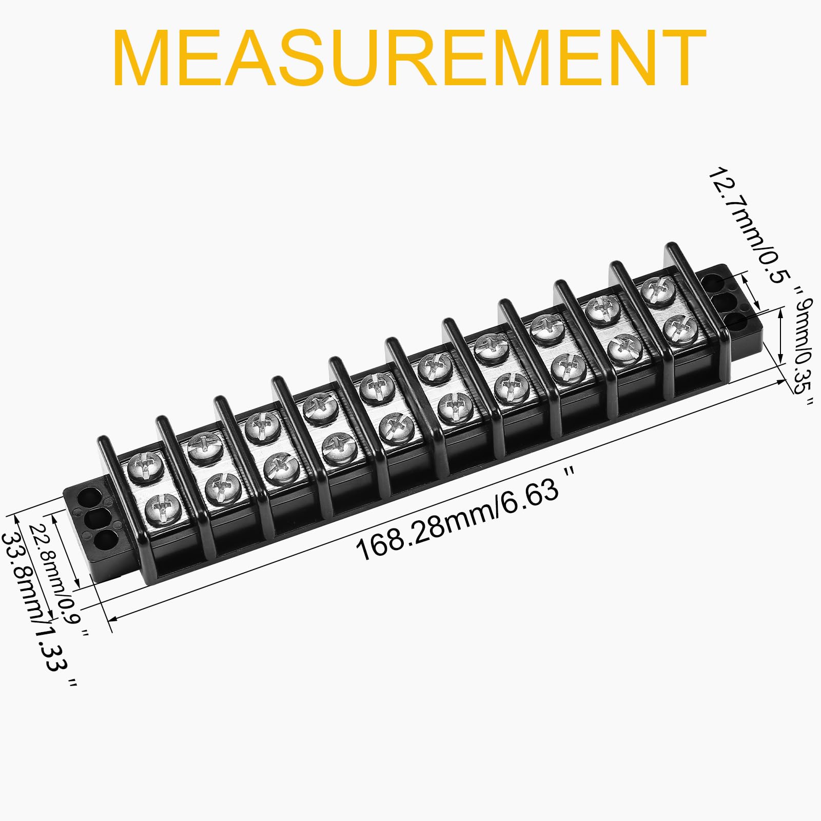 Snapklik.com : GLOSO Marine Terminal Blocks TBD Double Row Stainless 10 ...