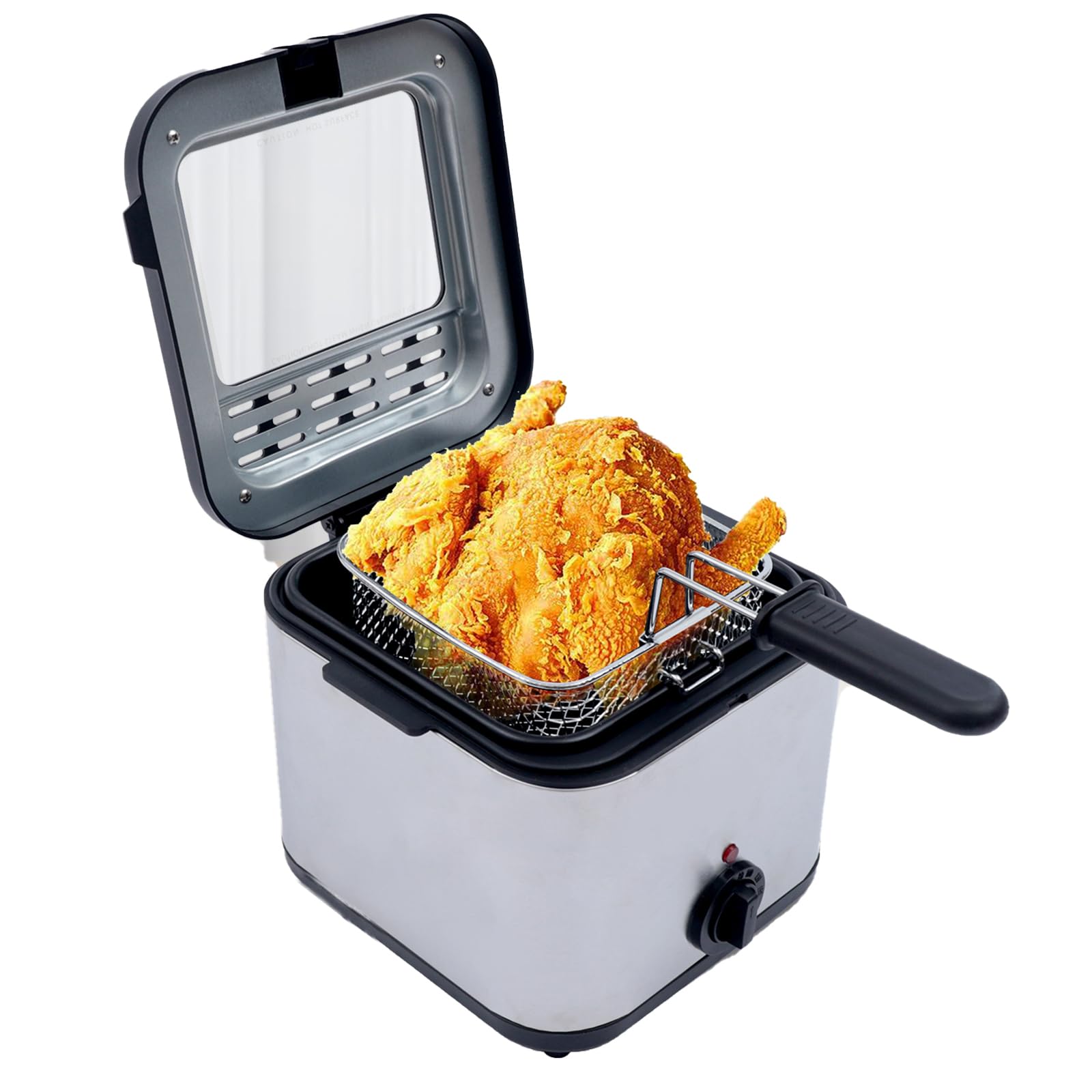 Amazon.com: Electric Deep Fryer With Basket,Small Fryer Stainless Steel ...