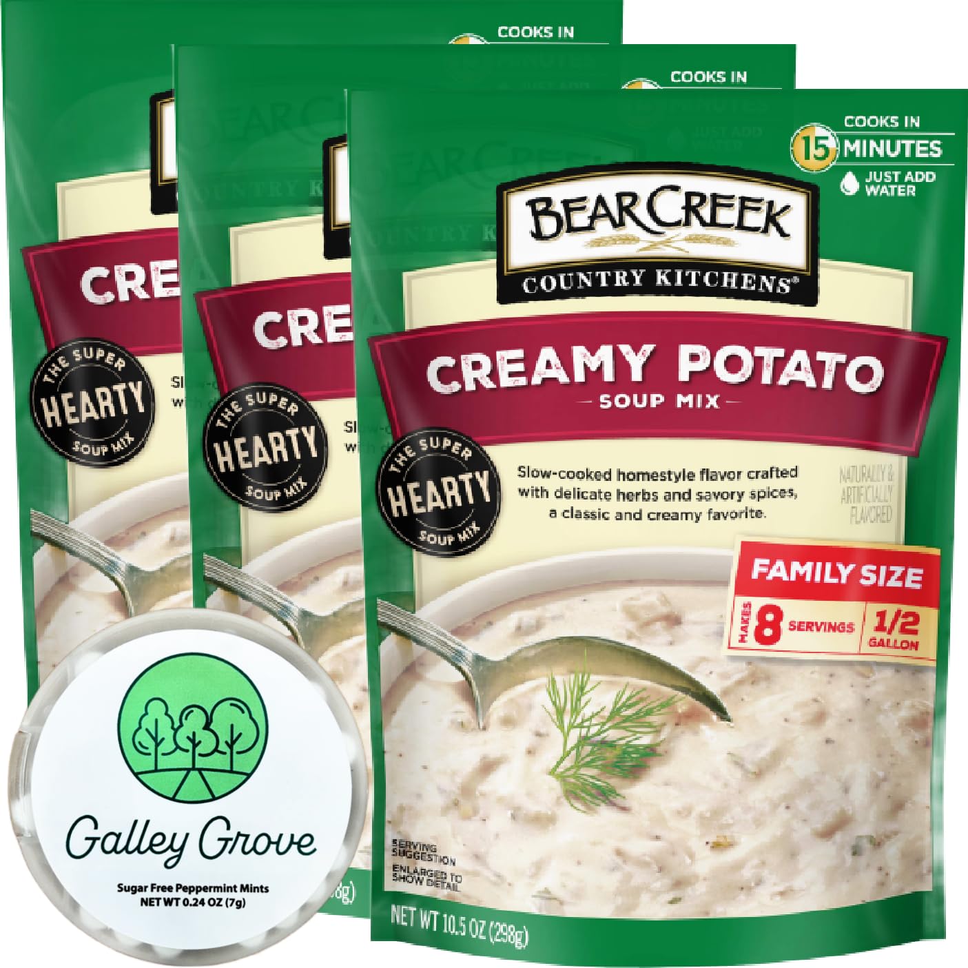 Amazon.com : Creamy Potato Dry Soup Mix Starter Kit From Bear Crk, Just ...