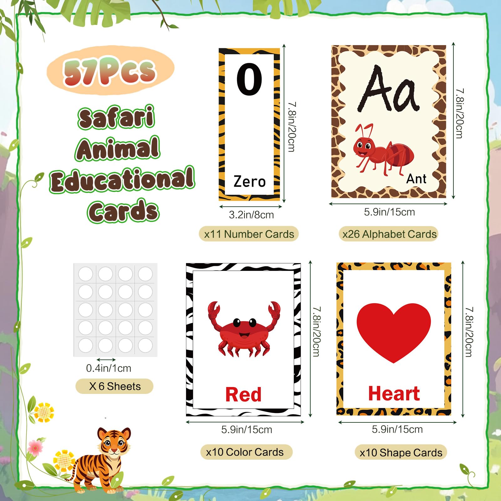 Snapklik.com : 57 Pcs Alphabet Number For Classroom Wall Safari Animals ...