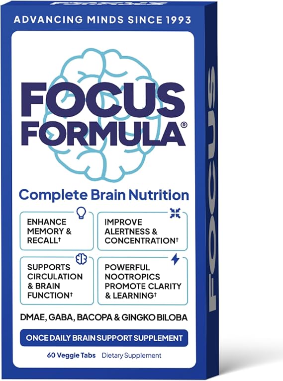 Amazon.com: Focus Formula Nootropic Brain Supplement, Focus Capsules ...