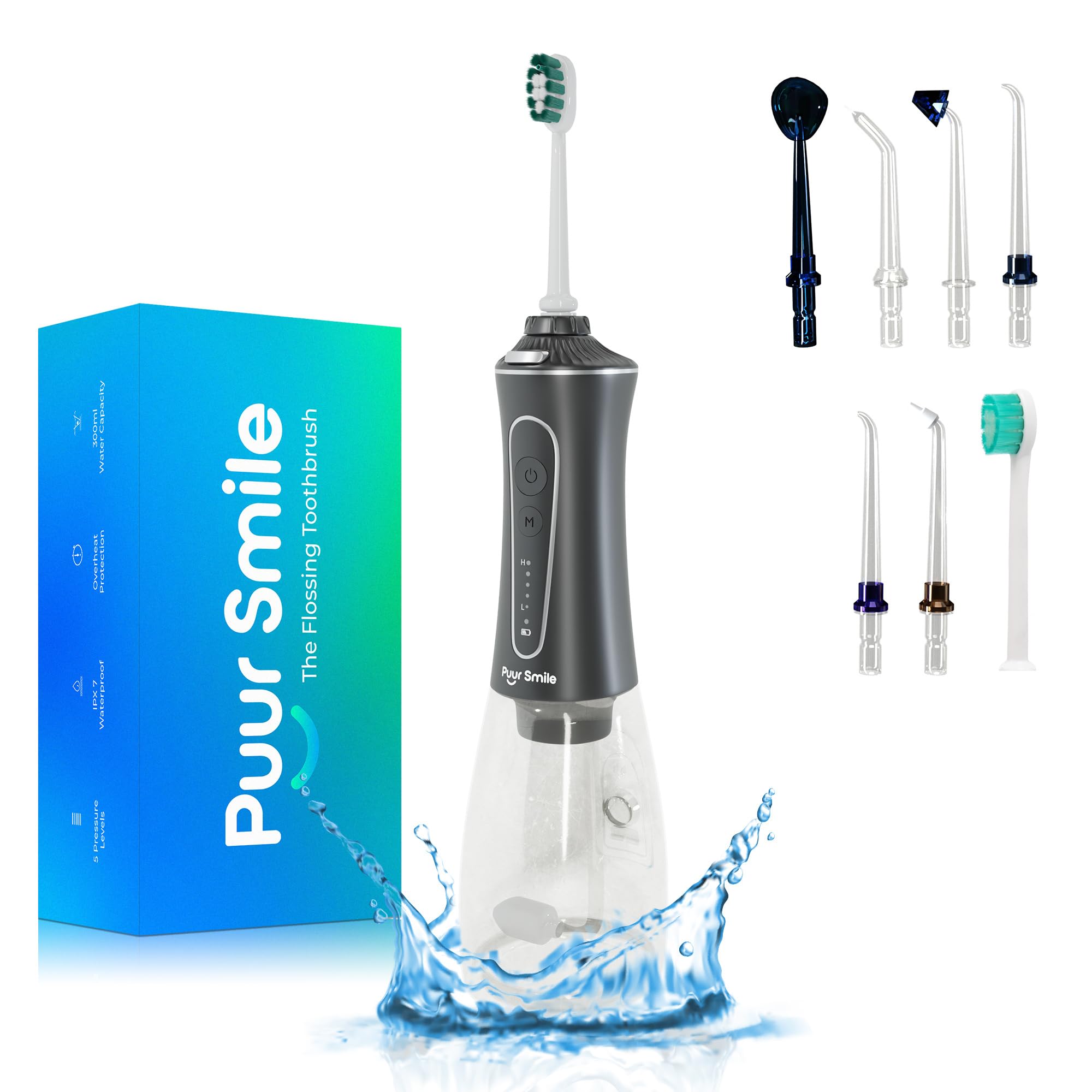 Puur Smile Professional Water Flosser - Advanced Dental Care for a ...