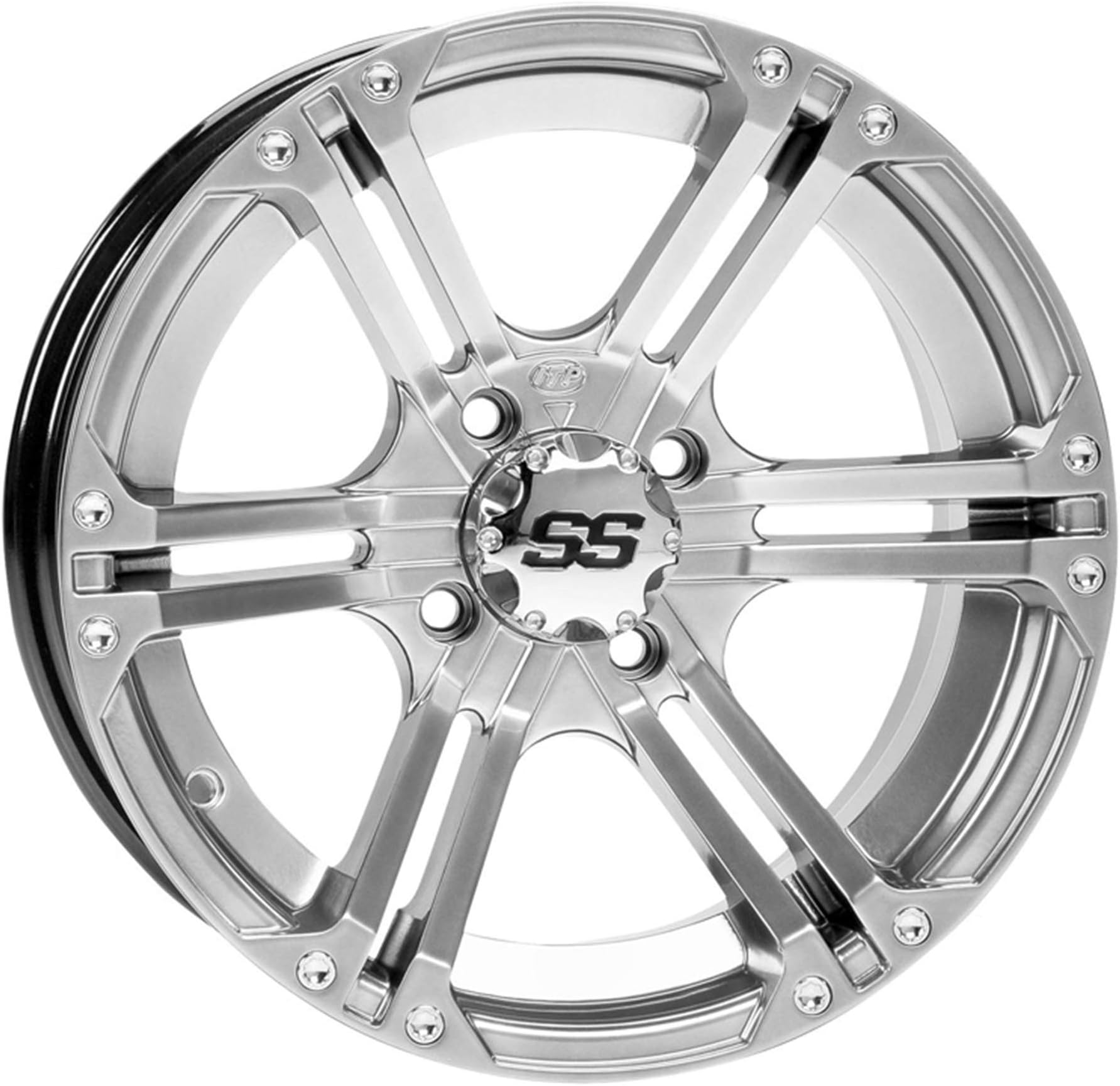 Amazon.com: ITP 1225571014 Delta Steel Black Wheel with Machined Finish ...