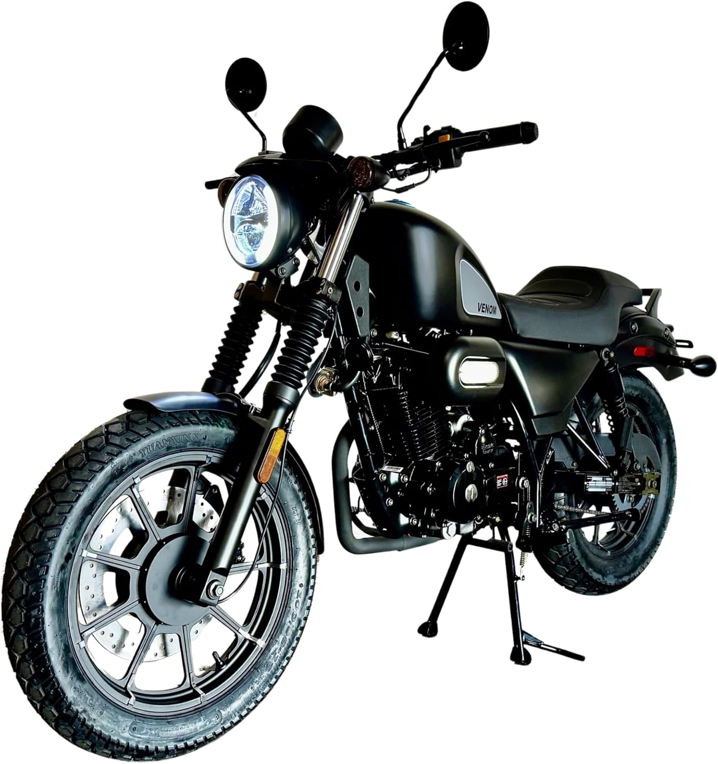 Amazon.com: BELMONTE BIKES Venom Ghost 250cc Chopper, 5-Speed ...