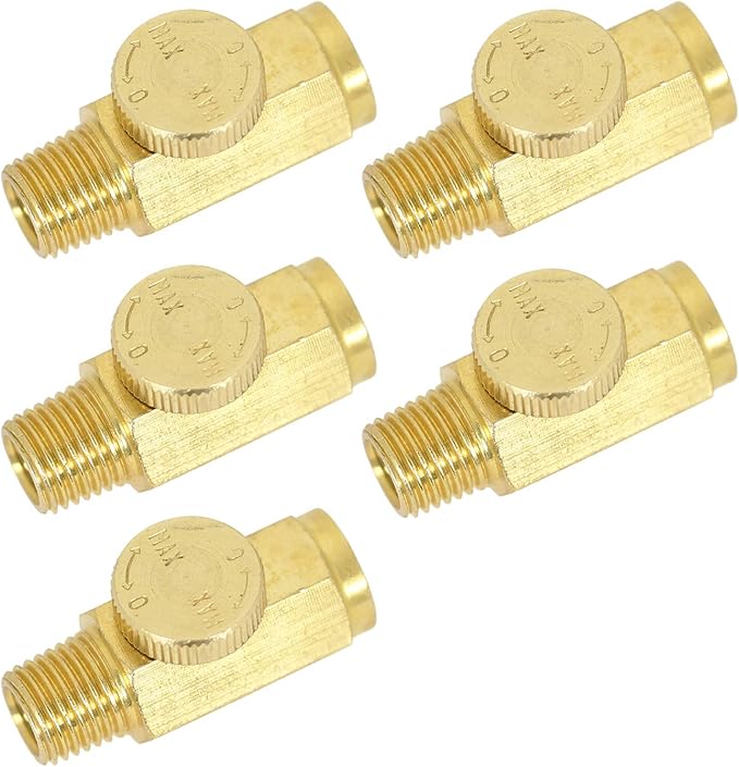 Amazon.com: UFFY Brass In-Line Air Flow Regulator Control Tool Valve 1/ ...