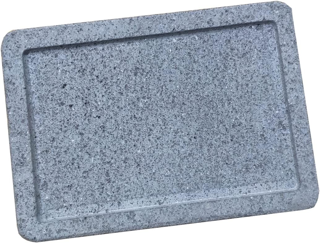 Amazon.com: Volcanic stone cooking tiles, flat surface without grooves ...