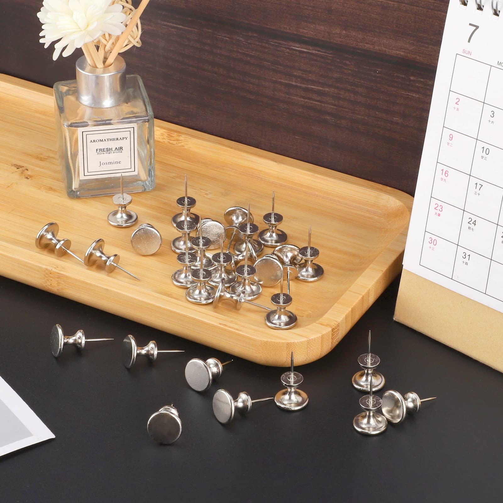 Snapklik.com : 30 Count Jumbo Metal Push Pins 1.14 Inch, Giant Thumb ...