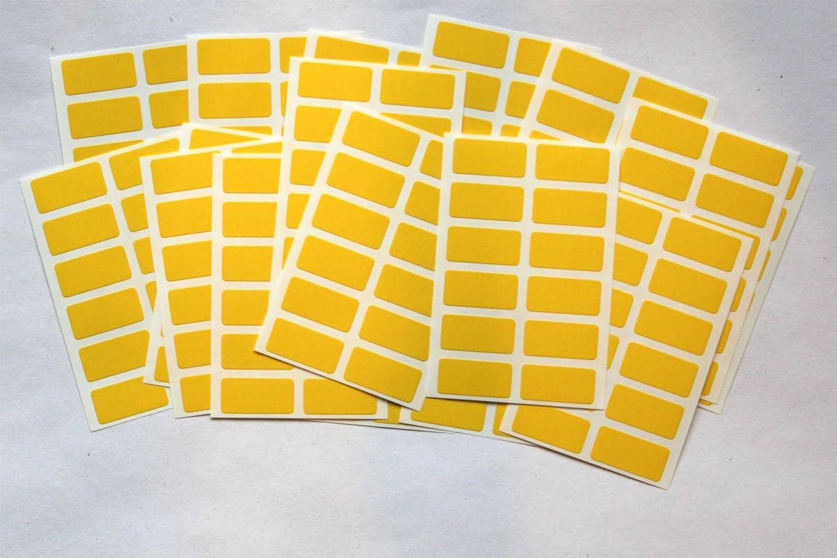 200 Yellow Stickers - Sticky Coloured Self Adhesive Labels for Colour ...