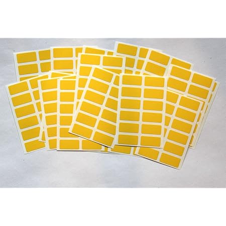 200 Yellow Stickers - Sticky Coloured Self Adhesive Labels for Colour ...
