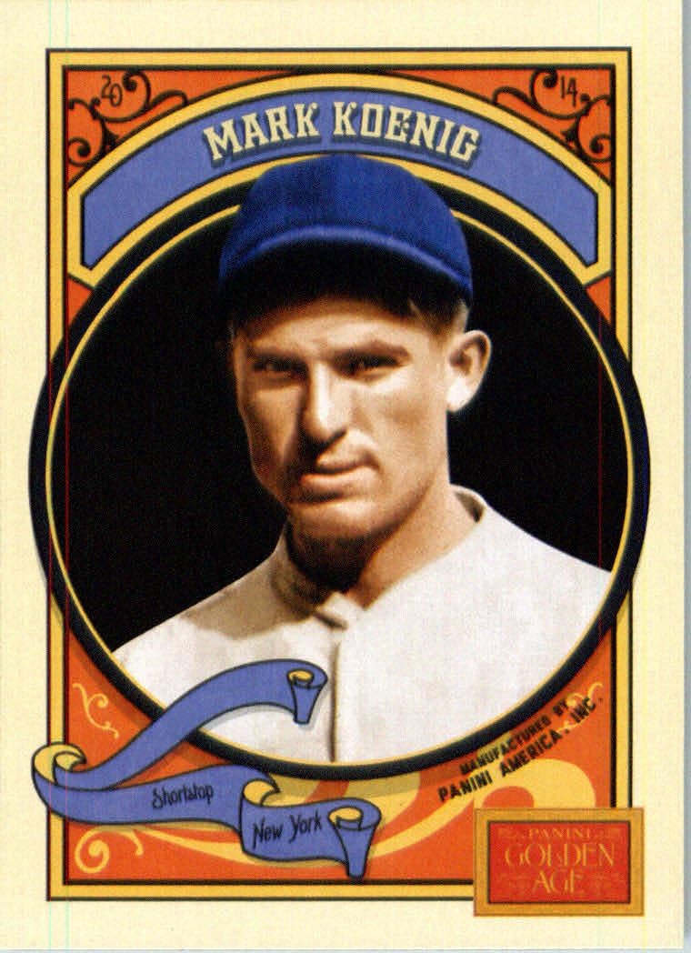 Amazon.com: 2014 Panini Golden Age Baseball Card #38 Mark Koenig MINT ...