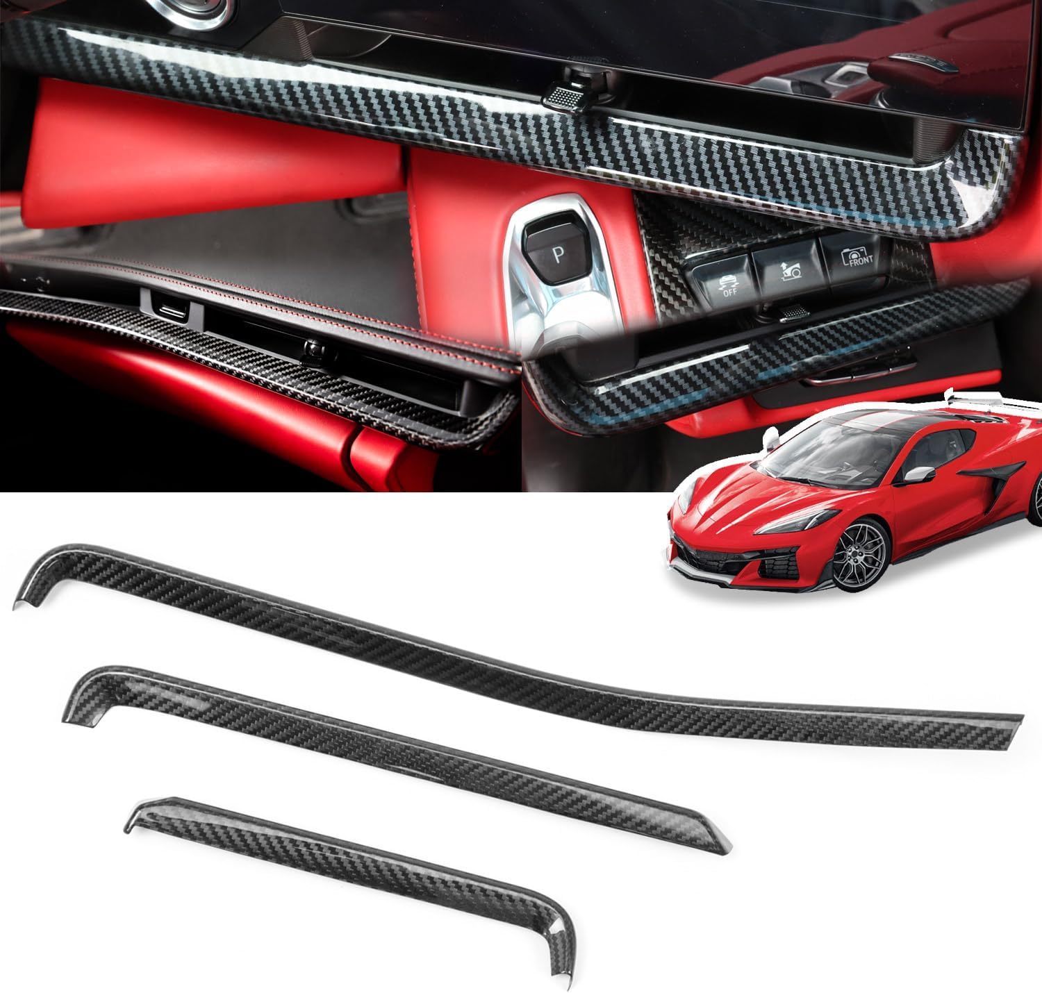 Amazon.com: Etesan Real Carbon Fiber Interior Center Control Dashboard ...