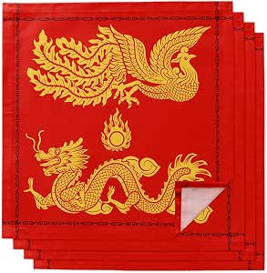 Amazon.com: Oriental Dragon Cloth Napkins Set of 4 - Washable Dinner ...