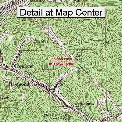 Amazon.com : USGS Topographic Quadrangle Map - Jenkins West, Kentucky ...