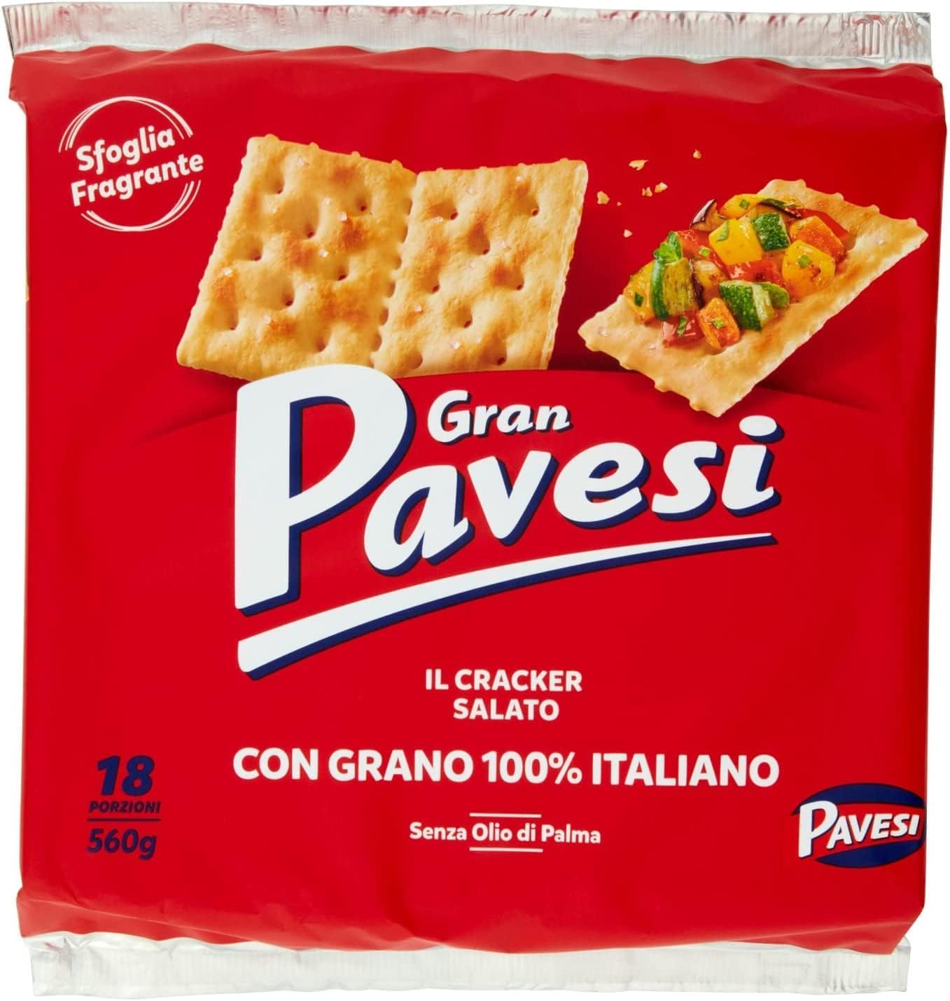 Barilla 6x Gran Pavesi Salted Crackers/Biscuits 560g : Amazon.co.uk ...