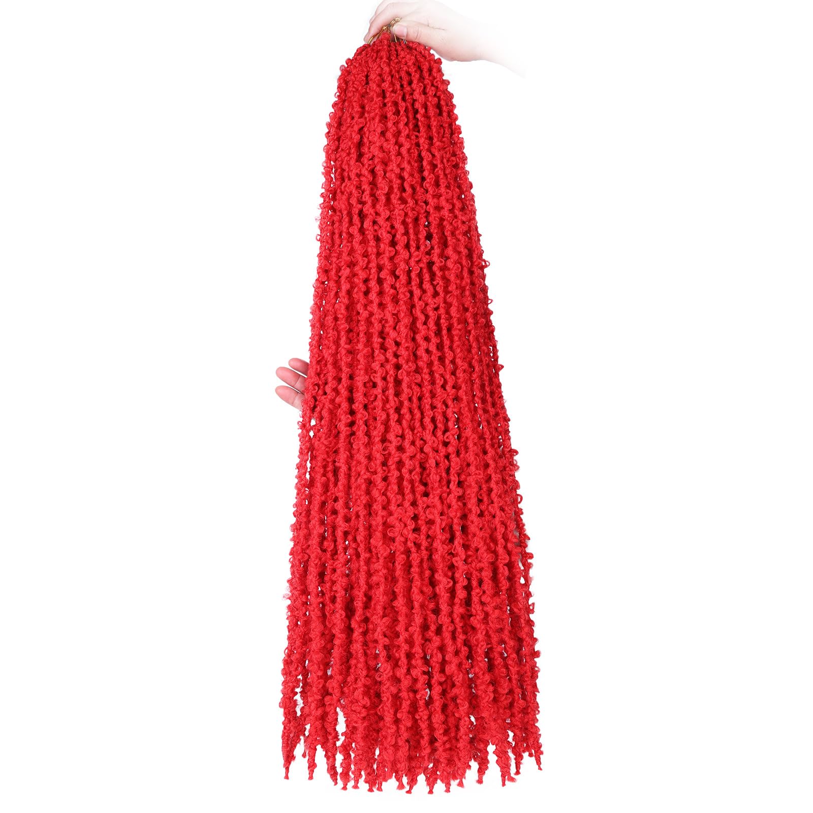 Snapklik.com : 30 Inch Red Butterfly Locs Crochet Hair For Black Women ...
