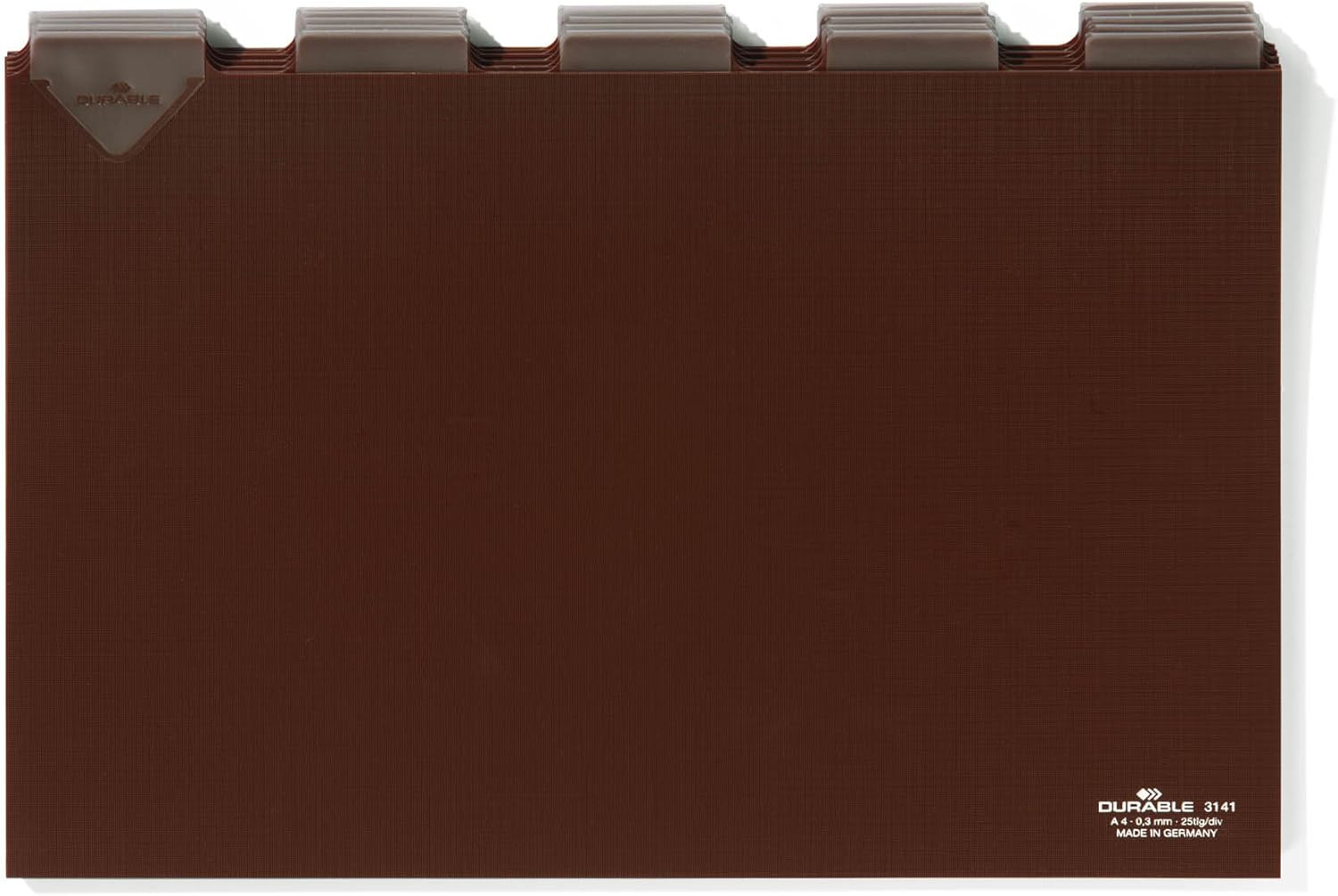 Durable Leitkarten DIN A4 quer, mit beschriftbaren Taben, 5/5-Teilung ...