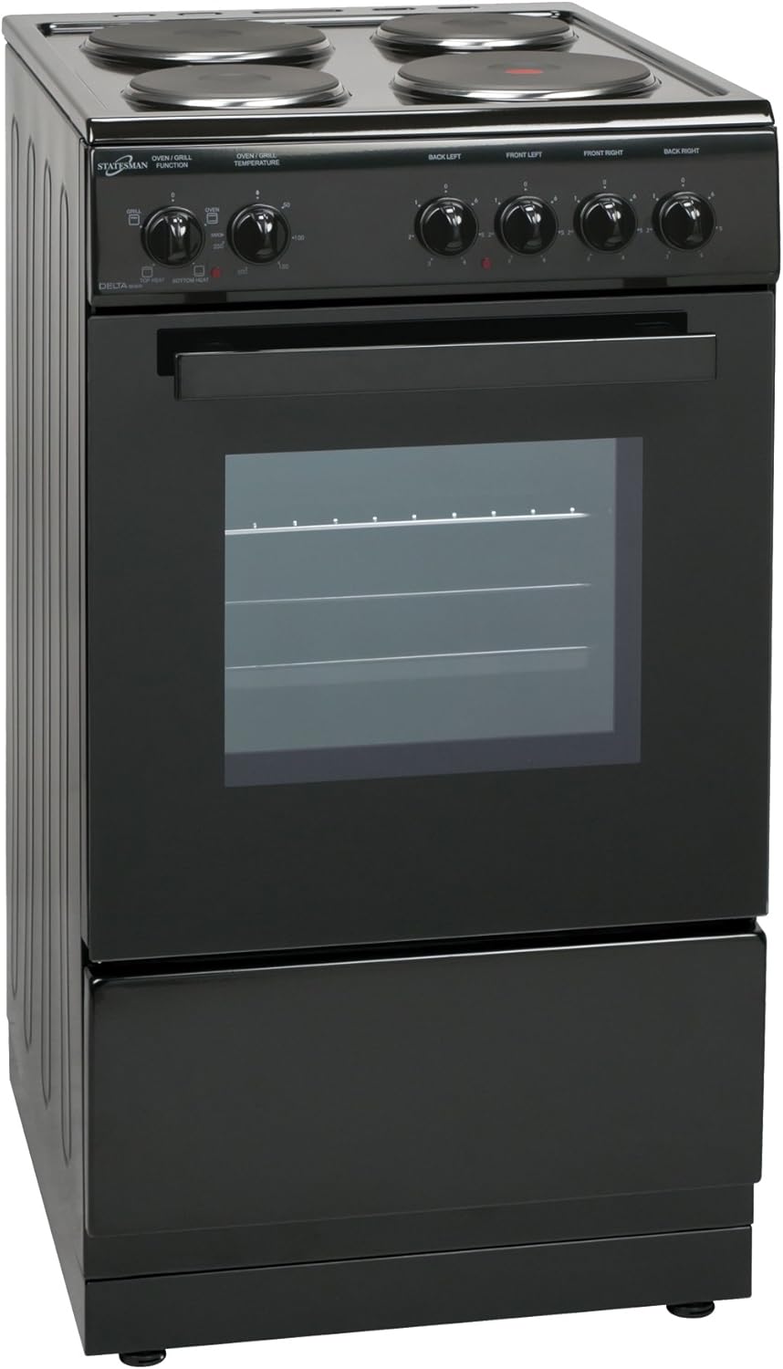Statesman DELTA50EB Single Cavity Electric Cooker, 50 cm, Black ...
