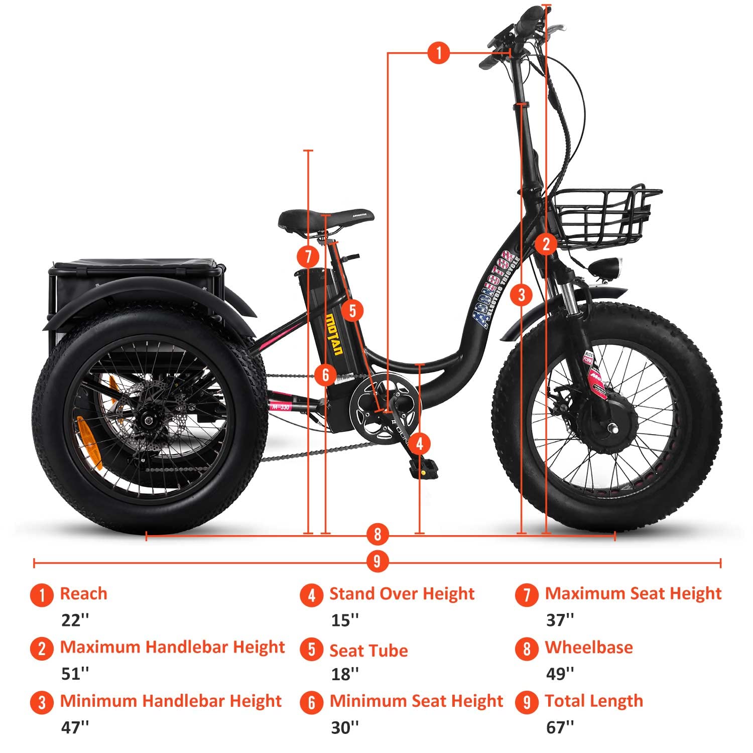 Addmotor Motan M-330 Adult Electric Tricycle 7 Speed, Electric Trike ...