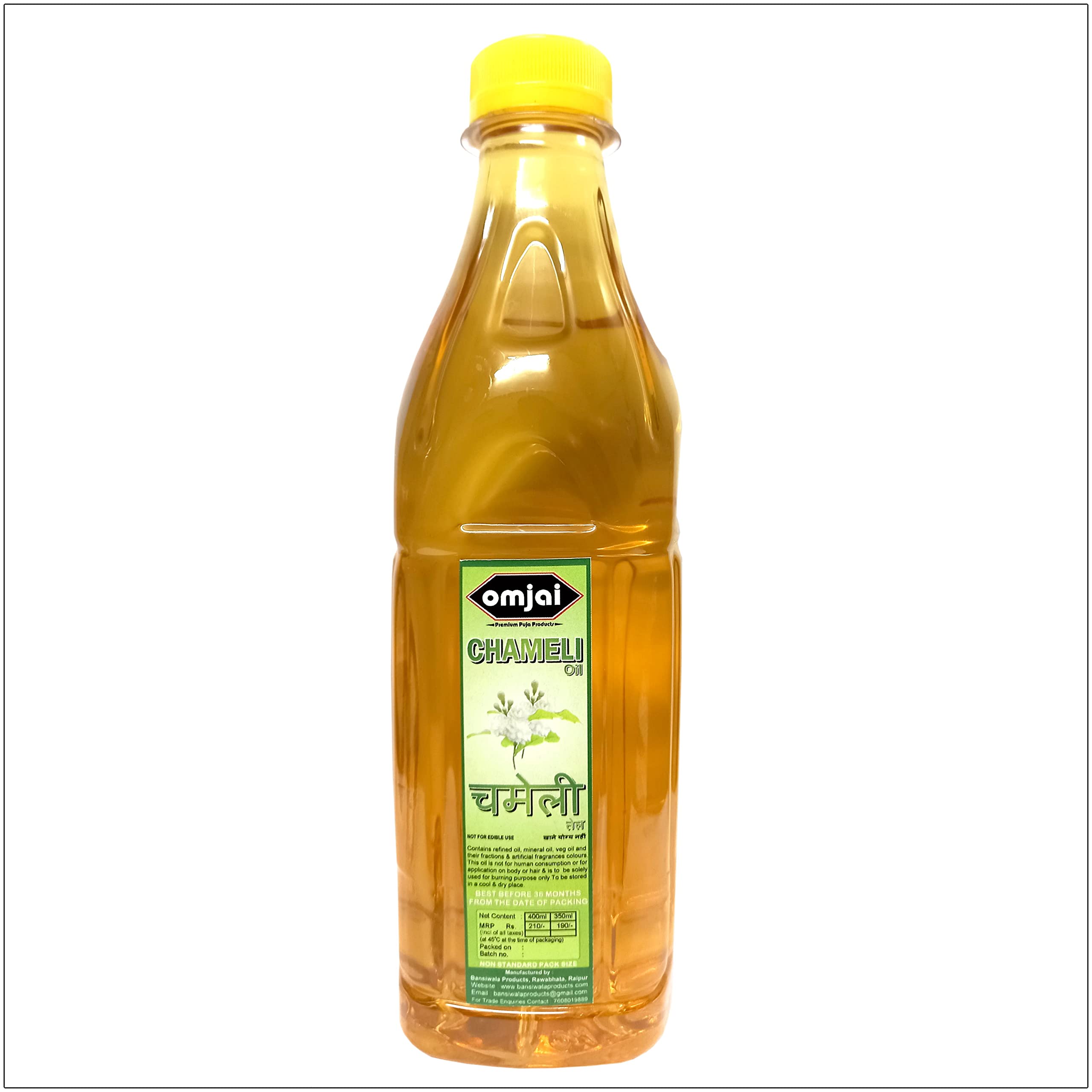 OMJAI CHAMELI Pure Pooja Oil for Puja Deepam/Diya/Lamp Oil Hanuman Puja ...