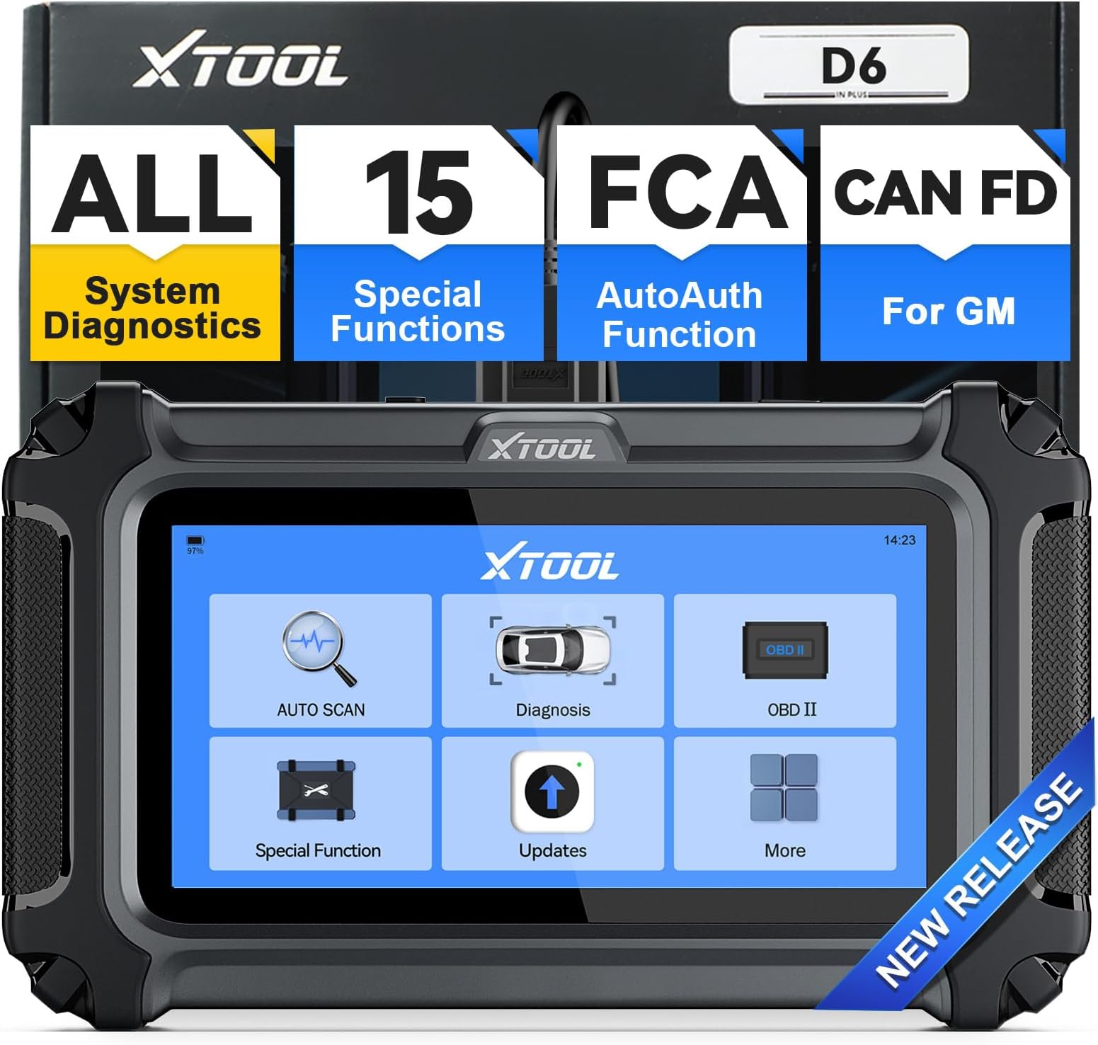 Amazon.com: OBD2 Scanner Diagnostic Tool XTOOL D6: All System Scanner ...