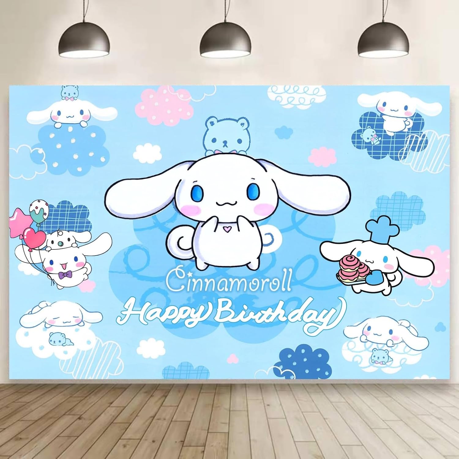 Amazon.com : Cute Cinnamoroll Background Birthday Decorations, Cute ...