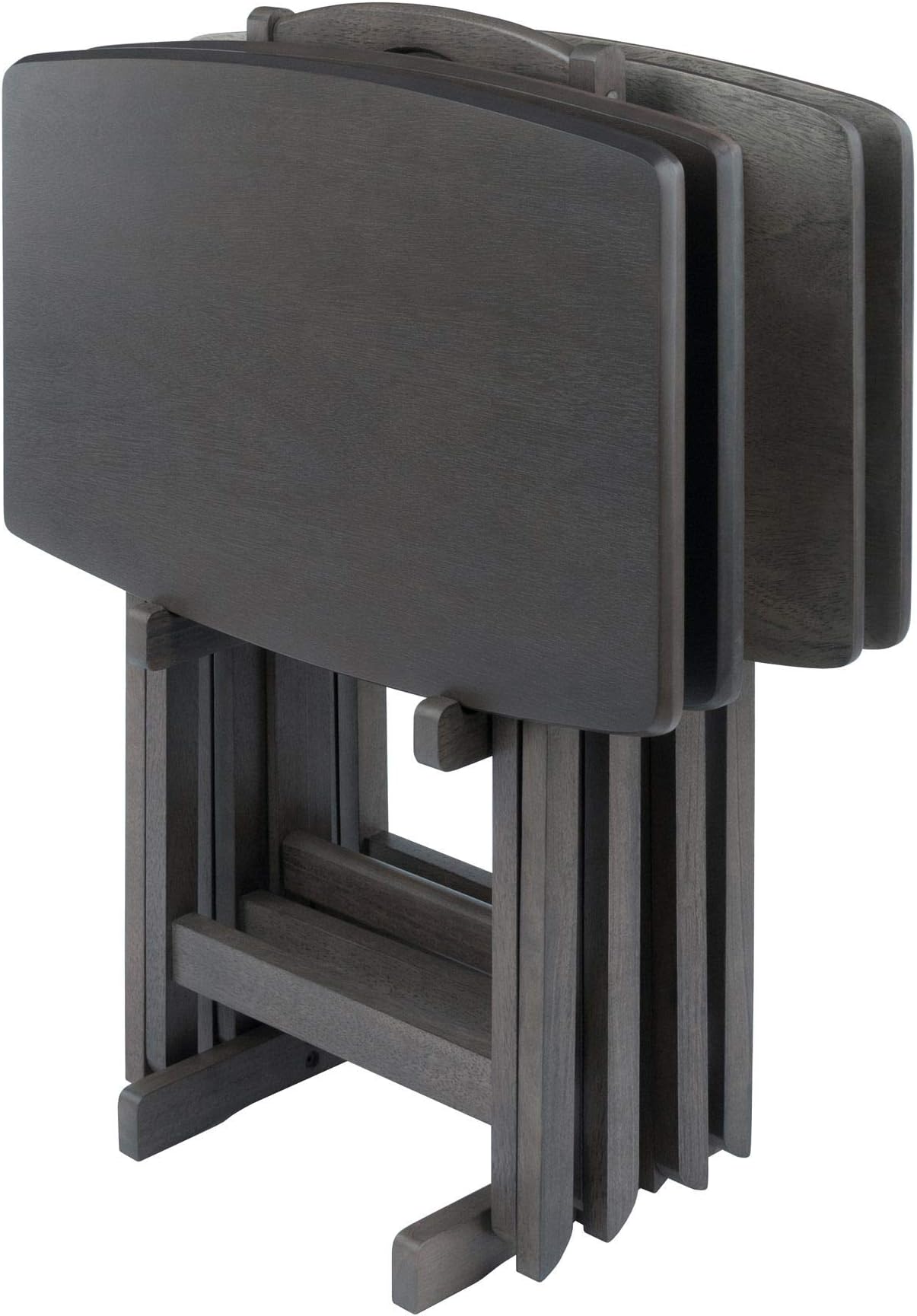 Amazon.com: 5pc Oyster Gray Contemporary Over-Sized Snack Table Set 25. ...