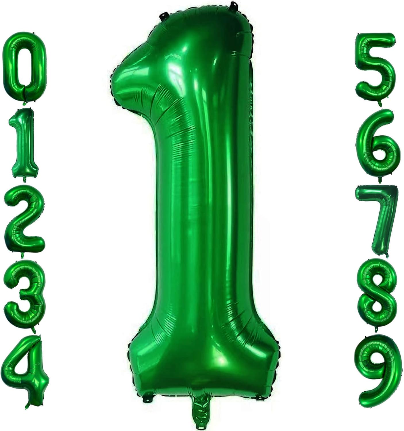 Amazon.com: 40 Inch Dark Green Number 1 Balloon Large Size Giant Jumbo ...