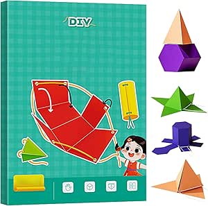 Amazon.com: Geometry Learning Guide | Kids Pull String 3D Geometry Guide Book - Teach Volume and ...