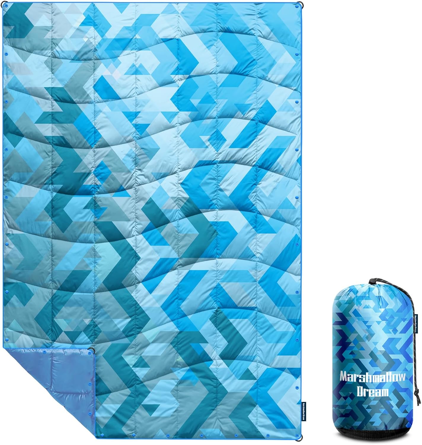 Marshmallow Dream Camping Blanket Packable Puffy Blanket Down Alternative Blanket