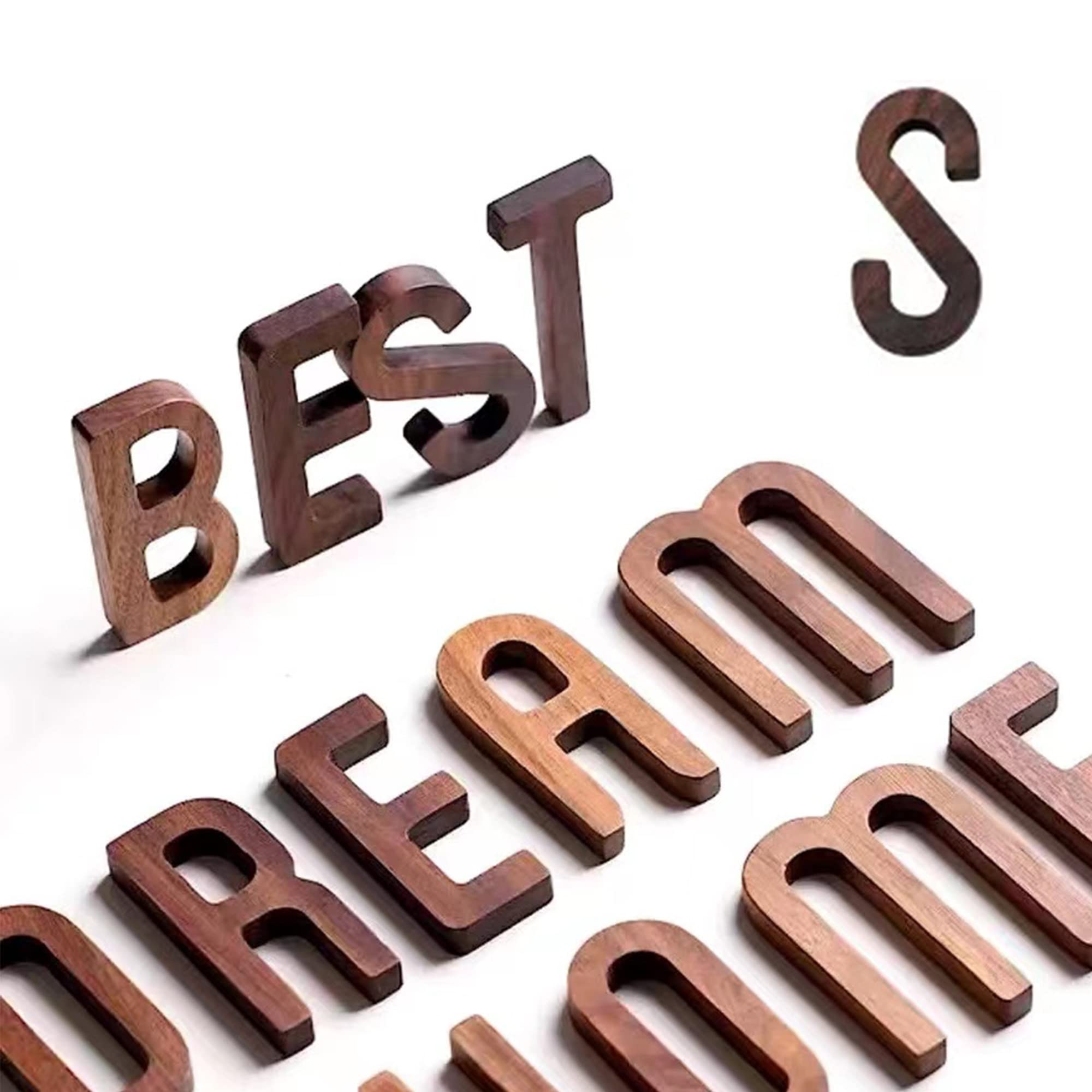 Amazon.com: Small Black Walnut Wood Decorative Letters use for Wall ...