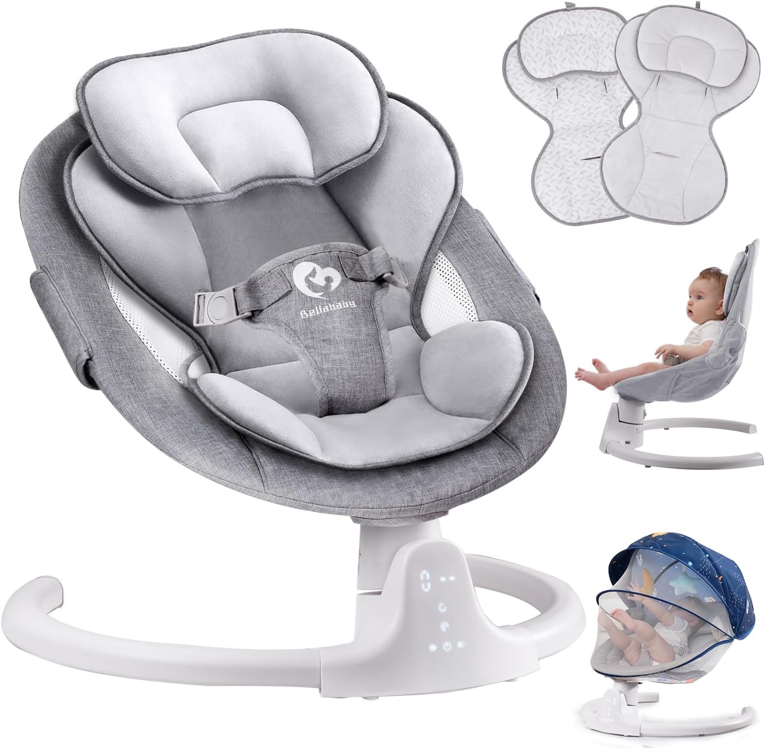 Amazon.com : Electric Baby Swing for Infants to Toddler| Portable ...