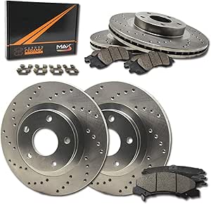 Amazon.com: Max Advanced Brakes Front & Rear Brake Kit For 2019-2021 Lexus ES250 ES300h ES350 ...