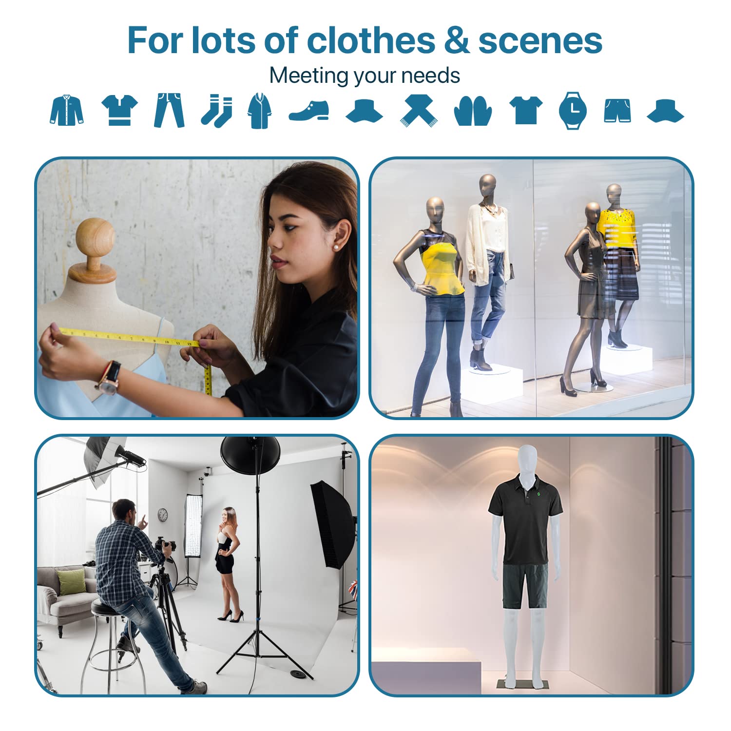 Buy Male Mannequin Full Body 73" High Adjustable Realistic Manikin ...