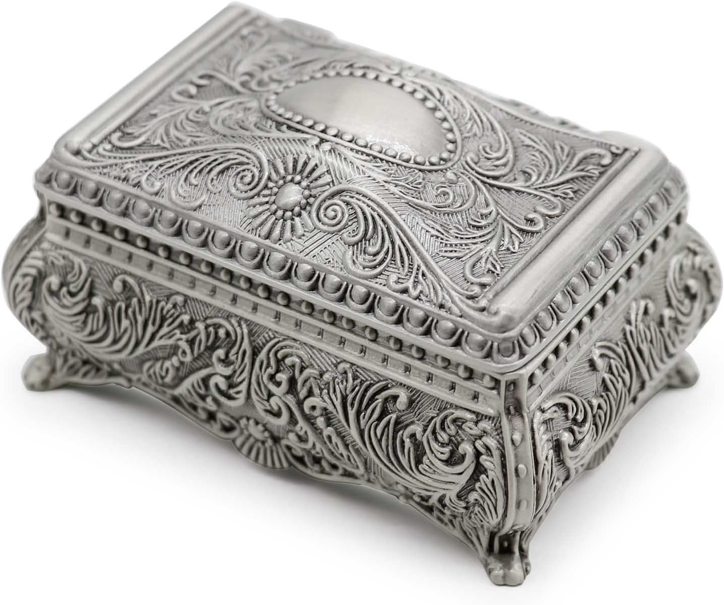 Amazon.com: Hipiwe Vintage Metal Jewelry Box Trinket Storage Box ...