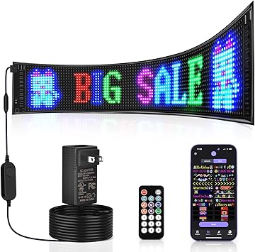 Amazon.com : KJOY Large Bright LED Sign,37''x8'' Flexible 12V Multi ...