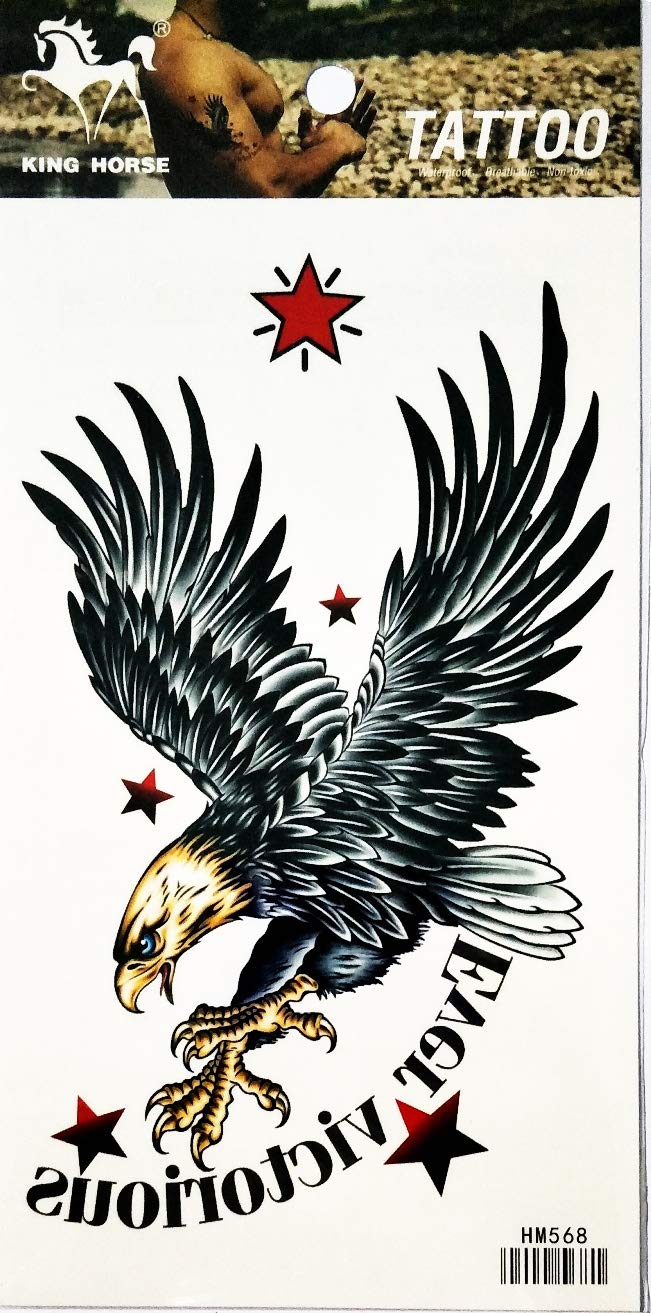 Traditional Falcon Chest Tattoo