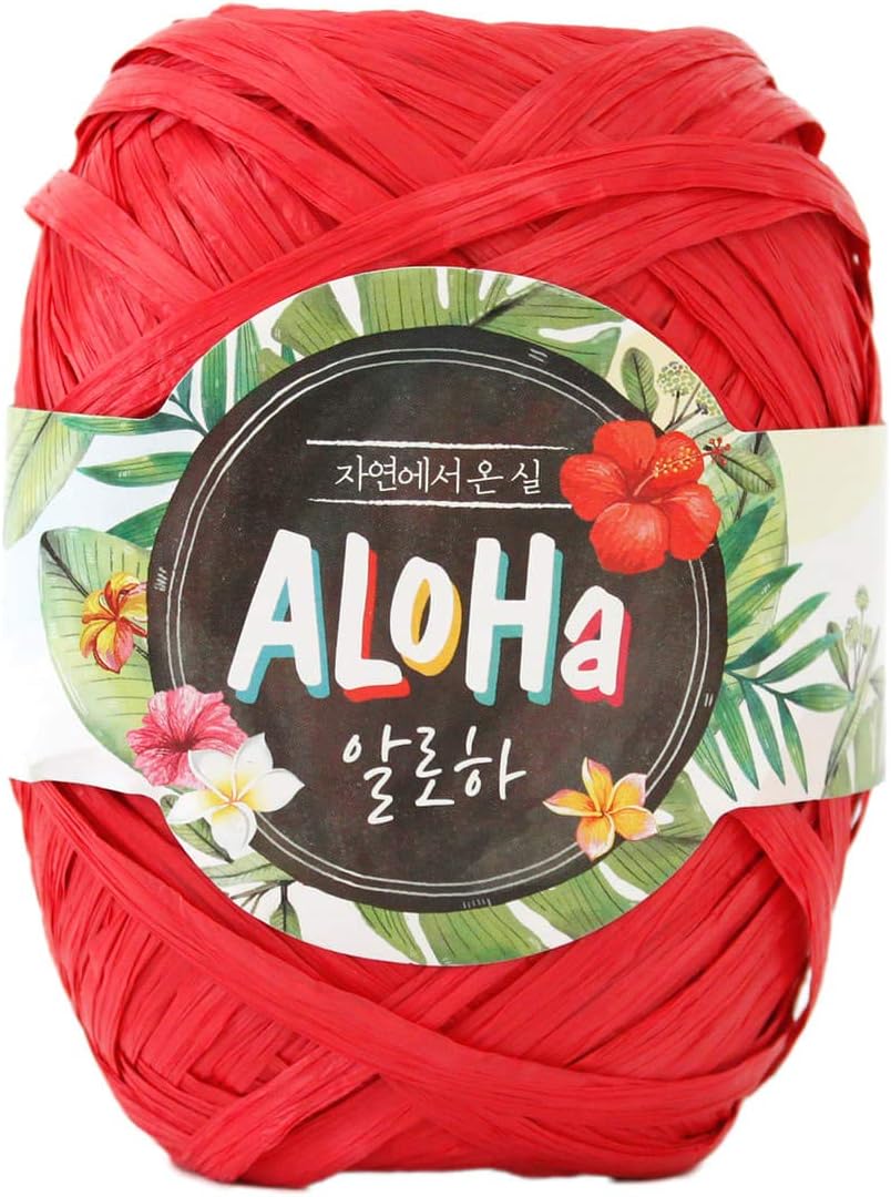 Amazon.com: Aloha Raffia Ribbon Yarn for Hat & Bag Polynosic Rayon 100% ...