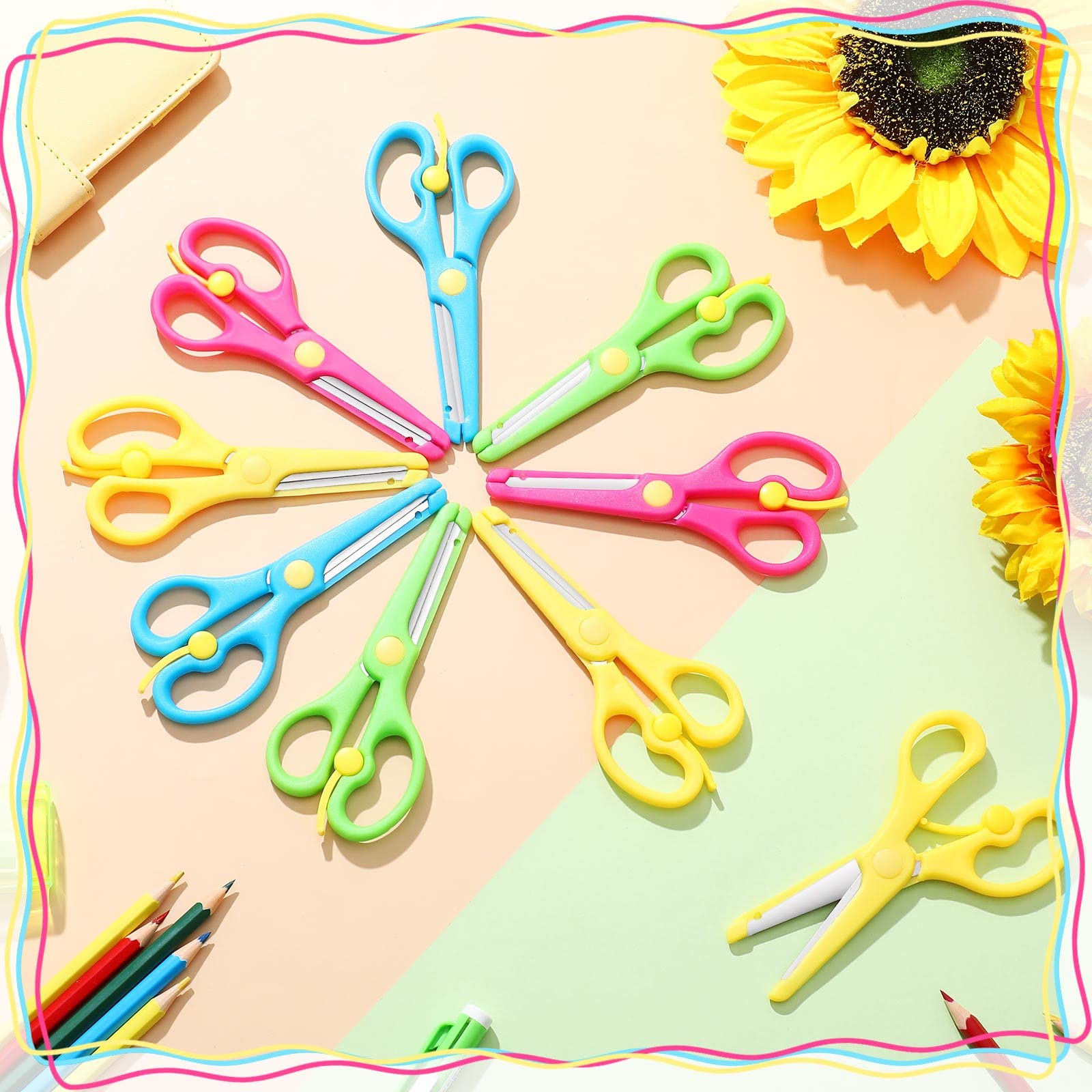 Snapklik.com : Lothee 200 Pcs Kids Scissors Bulk Students Scissors