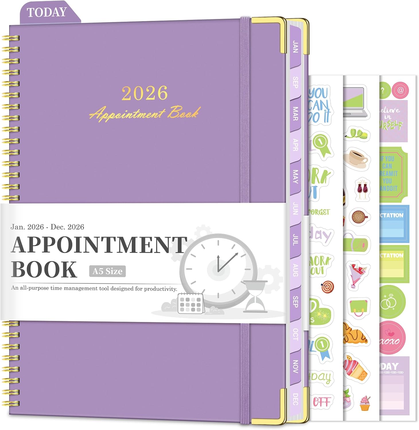 Appointment Book 2026, Hourly Planner from Jan. 2026 - Dec. 2026, 6.3"× ...
