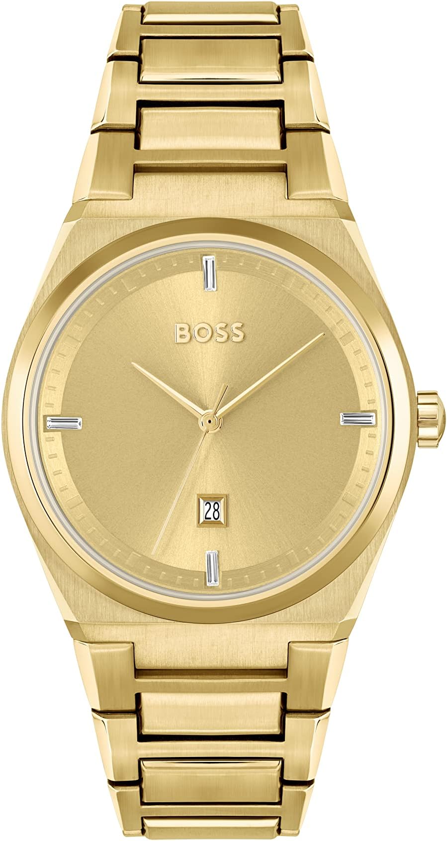 BOSS Analogue Quartz Watch for Women with Gold Colored Stainless Steel ...