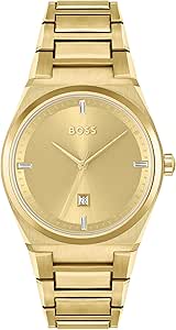 BOSS Analogue Quartz Watch for Women with Gold Colored Stainless Steel ...