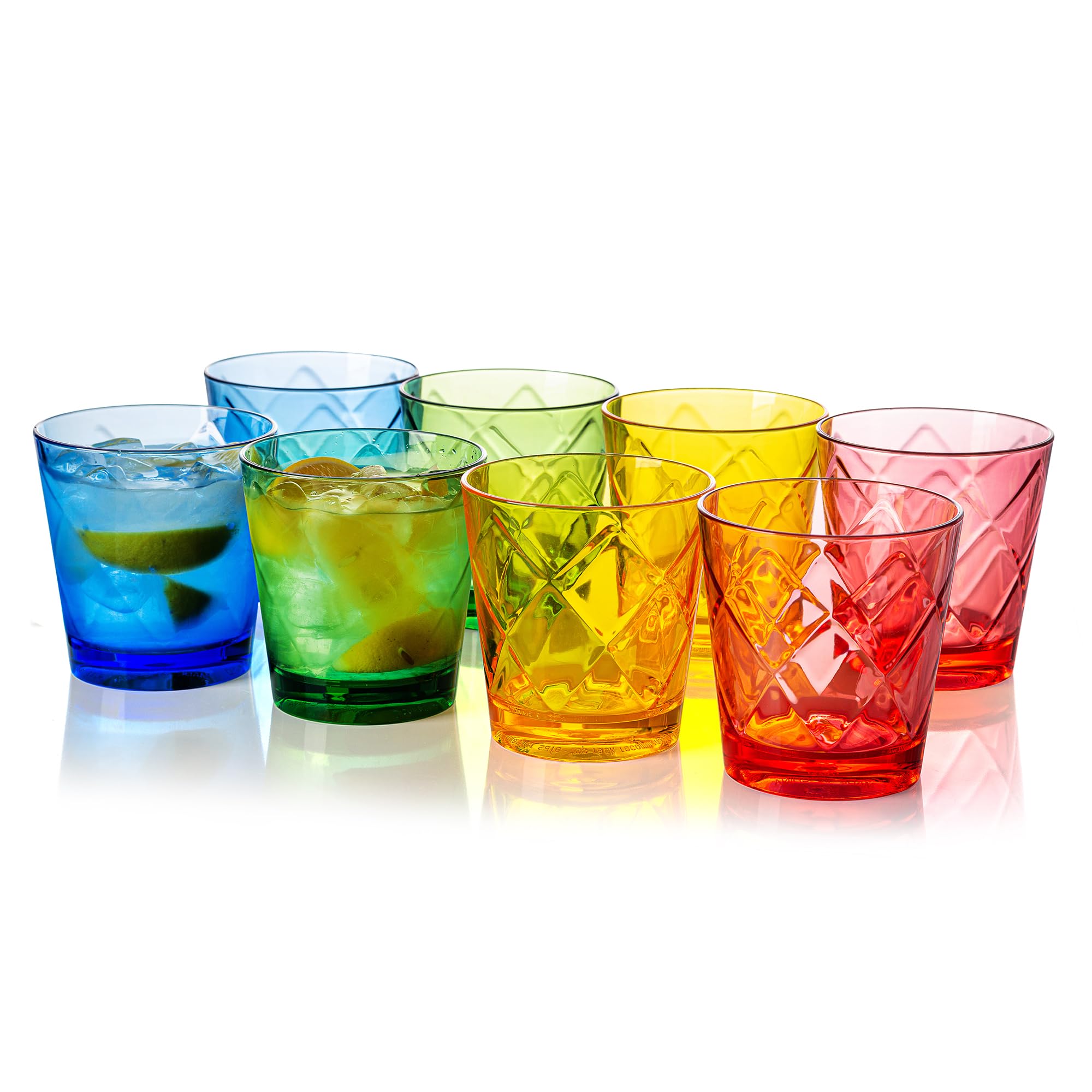 Amazon.com | KX-WARE Arcylic Drinking Glasses, 11-ounce Plastic Tumbler ...