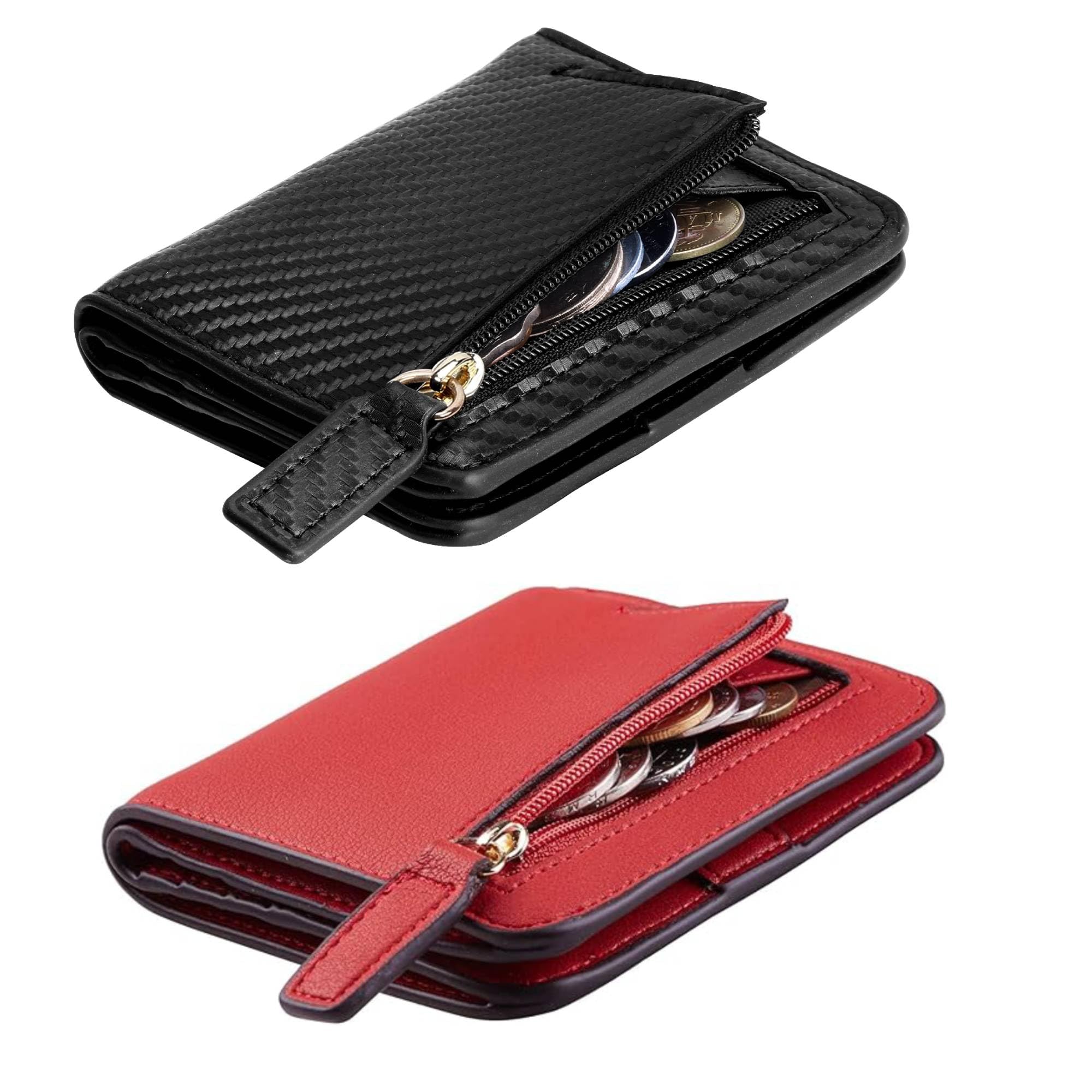 Amazon.com: Toughergun 2 Pack Wallet for Women & Men Slim Bifold Thin ...