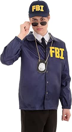 Amazon.com: Fun Costumes Disfraz de agente del FBI para hombre | Traje ...