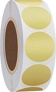 Hylabelest Round Color Coding Dot Labels 1 Inch Metallic Foil Golden ...