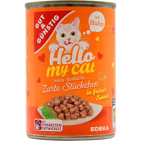 Gut & Günstig Hello My cat Zarte Häppchen in Sauce in 4 ...